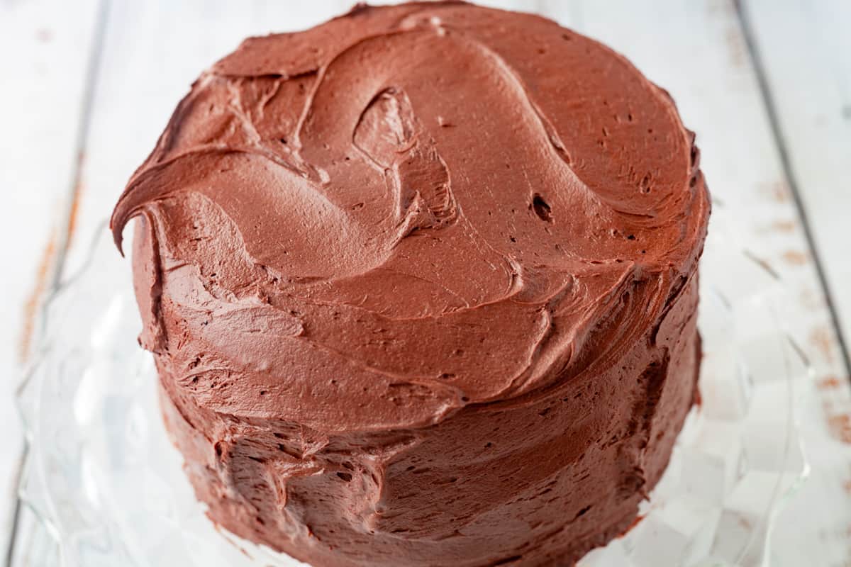 Yellow Layer Cake with Chocolate Buttercream - On Ty's Plate