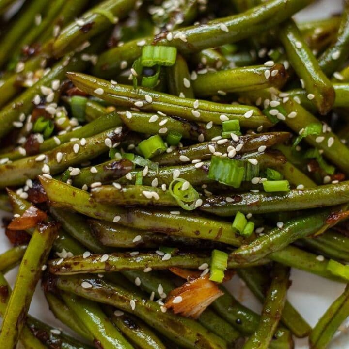 Stir-Fried Steamed Garlic Green Beans - On Ty's Plate