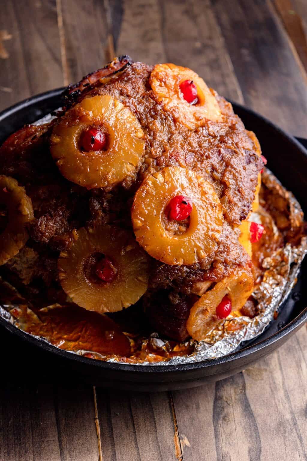 Classic Pineapple Brown Sugar Glazed Ham - On Ty's Plate